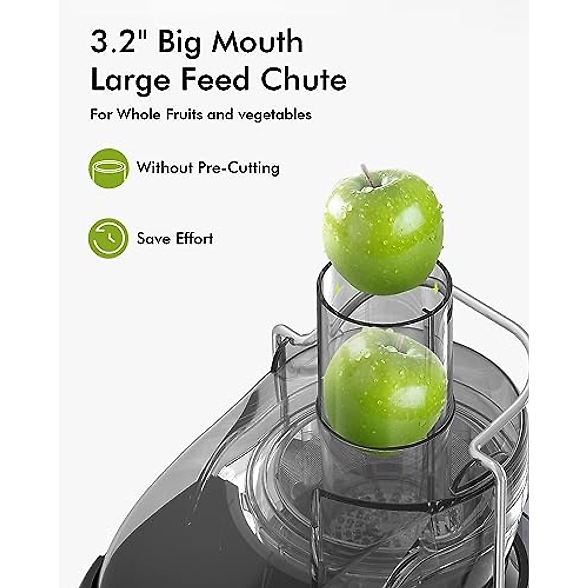 Juicer Machine, SiFENE 1300W(Peak) Moto Larger 3.2" Mouth Centrifugal Juicer Extractor Maker, Juice Squeezer for Whole Fruits and Vegetables, Dual Speeds,Easy to Clean, BPA Free