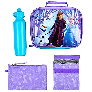Disney Frozen Anna Elsa Olaf Trust Your Journey 5 PC Backpack Set Tote Bag