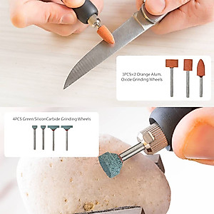 Luckyway 418-Piece Rotary Tool Accessories Kit, Grinding Polishing Drilling Kits, 1/8" Shank Electric Grinder Universal Fitment for Easy Cutting, Grinding, Sanding, Sharpening, Carving and Polishing