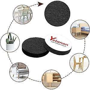 Felt Furniture Pads Self Adhesive -182 Pcs , Cuttable Anti Scratch Floor Protectors for Furniture Feet Chair Legs, Furniture Felt Pads for Hardwoods Floors, Black