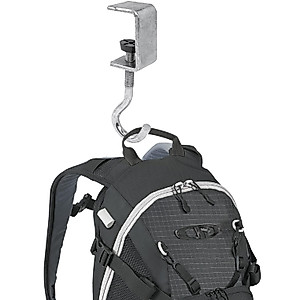 4 Pack Desk Bag Holder Schoolbag Hooks Headphone Hanger Stand, Adjustable Metal Under Desk Clamp Hook Mount for Portable Bag Gaming Headphones Clothes Table Hook, Save Space