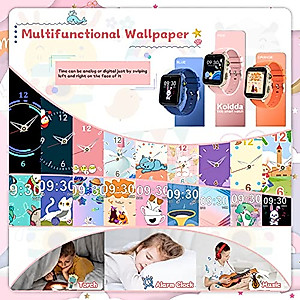 Smart Watch for Kids Watches - Kids Game Smart Watch Girls Boys Ages 4-12 Years with Music Player HD Touch Screen 23 Games Camera Alarm Video Pedometer Flashlight Kids Smartwatch Gift Toys (Pink)