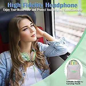 SIMOLIO Boys Girls Headphones with MIC, Wired School Headphones for Kids Children Teens Adult Amazon Kindle Fire PC Tablet MP3/4, 85dB 94dB 104dB Volume Limited Headset with Adjustable Headband