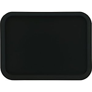 Carlisle FoodService Products 1410FG004 Glasteel Fiberglass Cafeteria/Fast Food Tray, NSF Certified, 13 3/4" Length x 10 5/8" Width, Black (Pack of 12)