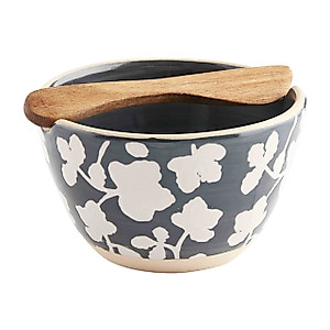 Mud Pie Pinehill Dip Bowl Set, 5.25" x 3.25", Blue