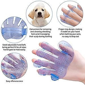 6 PCS Bunny Rabbit Grooming Kit Guinea Pig Grooming Kit Bunny Rabbit Brush for Shedding, Pet Hair Grooming Bath Brush with Adjustable Handle, Bunny Comb Rabbit Nail Clipper Trimmer for Hamster