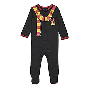 Harry Potter Newborn Baby Boys 2 Pack Zip Up Costume Sleep N' Play Coveralls Gryffindor 3-6 Months