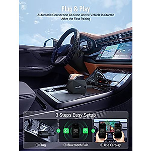 Wireless CarPlay Adapter for iPhone, YEHUA 5.8GHz Wireless CarPlay Dongle for Factory Wired CarPlay Cars