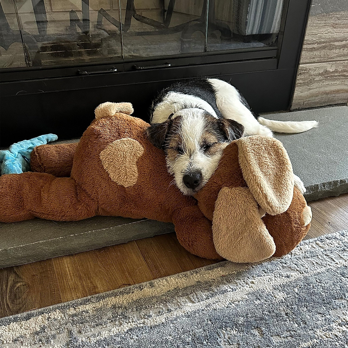 Pet Fit For Life Heartbeat Dog Toy with Heat for Calming Anxiety - Puppy Sleep Aid with USB Rechargeable Heart Beat Simulator and Reusable Heating/Cooling Pad Insert - Extra Large