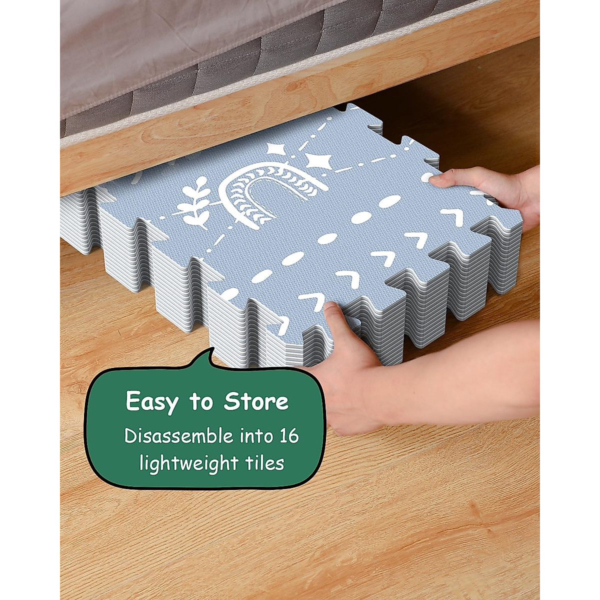 ieBabay Baby Foam Play Mat - 67.2" x 48" Puzzle Floor Mat - Baby Crawling Mat with Interlocking Tiles, Soft Foam Play Mat Floor Tiles for Playroom Nursery Or Home Decor (5.6 x 4 ft, Boho Rainbow)