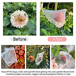 Jexila 100PCS Sheer Organza Bags 5''X7'' White Mesh Drawstring Bags Small Jewelry Bag for Wedding Party Favor Pouch Gift Bags