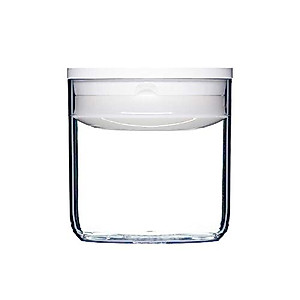 ClickClack Pantry Storage Round Container White 0.6ltr - Single - Air Tight Stackable Container