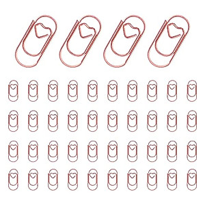 Jteyult 150 Pieces Gold Cute Paper Clips Mini Clips Heart Shaped Paperclips Bookmark Clips for Office Supplier School