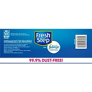 Fresh Step Clumping Cat Litter, Odor Shield, Long Lasting Odor Control Kitty Litter with Activated Charcoal, Low Dust Formula, 14 lb (Pack of 2)