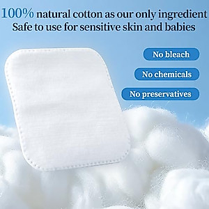 SHINO Natural Square Cotton Pads,100 Ps Biodegradable Pads, Makeup Remover Pads for Sensitive Skin - Beauty, Personal Care, Baby Care & Daily Cosmetics