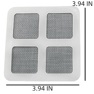 Generic 30 Pack Disposable Mesh Shower Drain Hair Catcher Fits Standard Drains Great Cover Shower for Bathroom Laundry Bathtubs Kitchens and Pet Hair, White