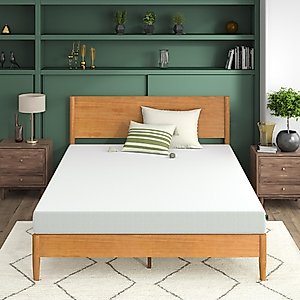 ZINUS 6 Inch Green Tea Memory Foam Mattress, Queen, Fiberglass Free, Patented Custom Contour Support, Sturdy Base Foam, CertiPUR-US Certified, Mattress in A Box, White