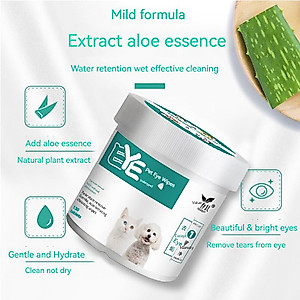 Pet Cleaning Tear & Ear Wax Wipes, 130 Sheets Each, Non-Woven Material, Gentle Eye Wipes for Cleaning Eye Boogers, for Dogs & Cats