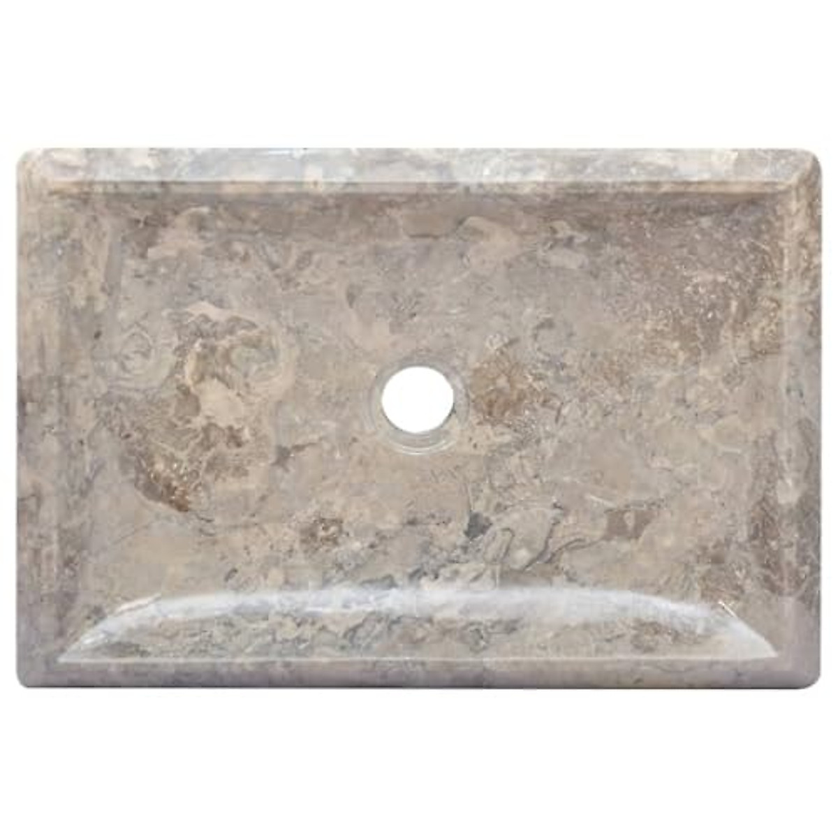 Sink Gray 19.7"x13.8"x3.9" Marble,Modern Marble Countertop Sink: A Stylish and Durable Addition to Your Bathroom Bath Fixtures，Bathroom Sinks
