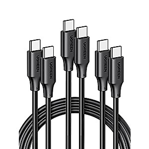 UGREEN 100W USB C Cable 3-Pack 5A Fast Charging Compatible with MacBook Pro 2022, iPad Pro 2022, iPad Air 5, Galaxy S23/S22 Ultra, Pixel, PS5, Switch, etc. 6.6FT