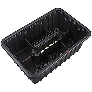 SGCB Deluxe Utility Caddy Organizer DIY Divided Plastic Shower Caddy Basket Storage Tote Portable 6 Compartment Bucket Shower Cleaning Janitorial Caddy Large Capacity For Shower Supplies w/ 6 Dividers