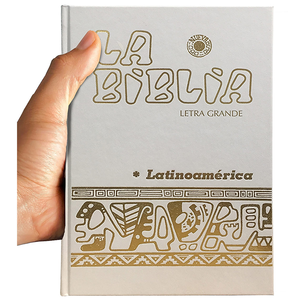 Coladera La Biblia Catolica Latinoamericana Letra Grande Edicion Cartone en Español con Señalador Biblico - The Latin American Catholic Bible Spanish Edition with Bookmarks (White)