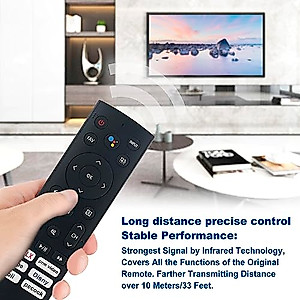ERF3A90 Replacement Voice Remote Control fit for Hisense 85U7H 55U7G 65U8G 65U7G 55U8G 75U9DG 75U7G U7G U9G U8 U7H QLED Series 4K ULED Android Smart TV 55A76K 75A76K
