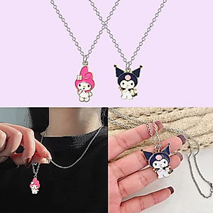 Cute Couples Keychains Necklace Set with Bag for Couples Friendship Bff Best Friend Set