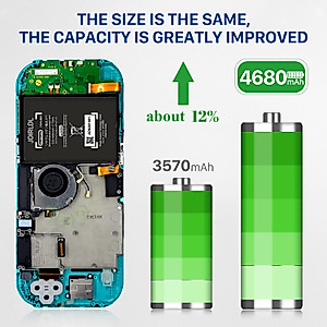 JDIRLDL HDH-003 Battery, [4680mAh] Upgraded 2024 New 0 Cycle Battery Replacement for Nintendo Switch Lite, Lite HDH-003 HDH-001 Lite with Professional Replacement Tool Kits