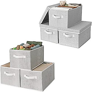 GRANNY SAYS Bundle of 3-Pack Rectangle Storage Bins & 3-Pack Rectangle Storage Bins with Lids