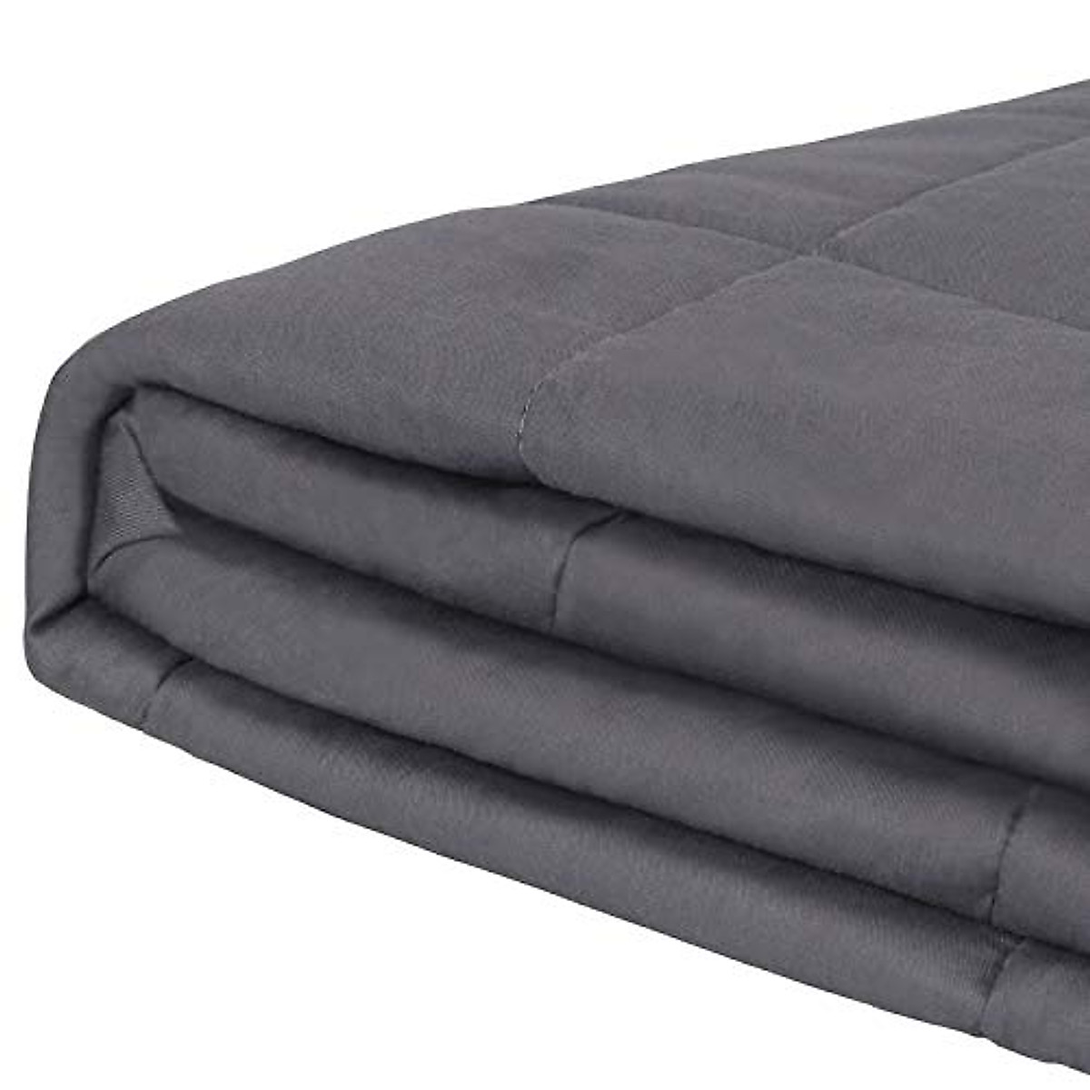 Nova Microdermabrasion Weighted Blanket (15 lbs 48 x 72 Inches, 130-170lb Individual,Grey) Heavy Blanket for Adults Women, Men, Children 100% Breathable Cotton with Glass Beads