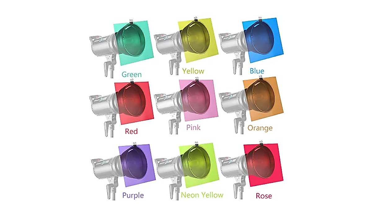 Starloop 18 Pack Light Gels - Vibrant Color Filters for Photography