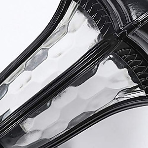 LED Wall Lamp, Transparent Glass Lampshade Street Light, Home Courtyard Waterproof Wall Light, for Aisle Garden Villa Outdoor, Pack of 2