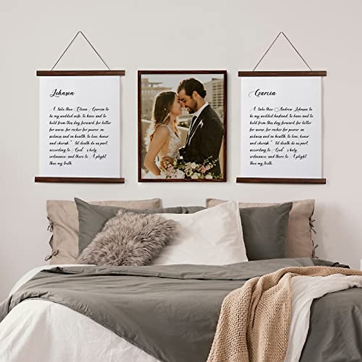 AW BRIDAL Wedding Bachelorette Party Decorations For Reception∣Wedding Guest Book Alternative Bridal Shower/Birthday/Baby Shower Sign In Guest Book∣Blank Magnetic Poster Hanger Frame 14×20 with Pen