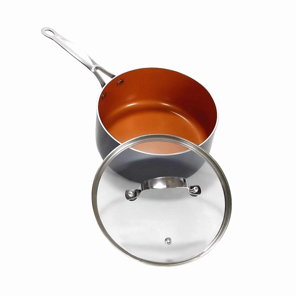 Gotham Steel 1048 3 quart saucepan, Brownish