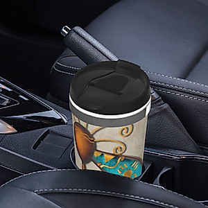 Travel Coffee Mug For Women Men Kokopelli Southwestern Style Double Wall Vacuum Insulated Tumbler Cup