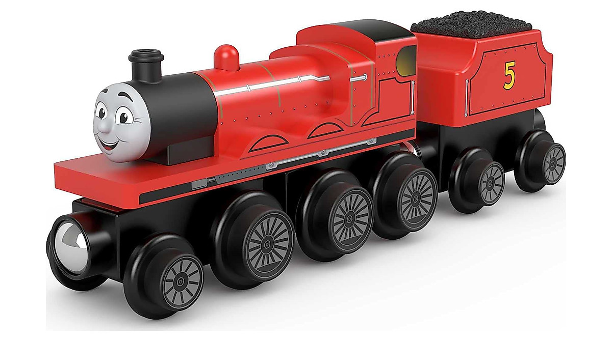 Thomas & Friends Wooden Railway Toy Train James - Push-Along Engine
