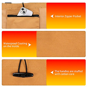 Aricsen Large Canvas Shopping Tote Bag with Handles for Women Gift Grocery Beach Holidays, Reusable Blank Clearance Eco Burlap Cloth Jute Fabric Handbag for Kitchen, Black & Brown