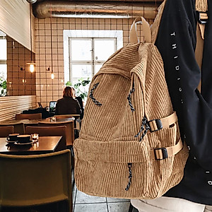 Kawaii Cute Aesthetic Fuzzy Fluffy Plush Sherpa Fleece Corduroy Backpack Rucksack Daypack School Teen Girls Children Women (blue)