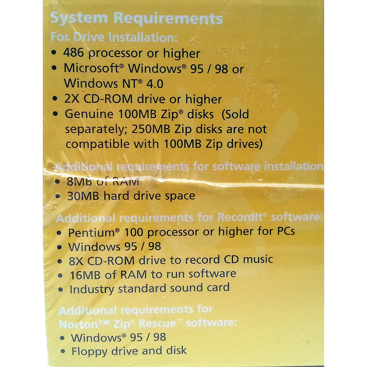 Iomega 10919 Zip 100 Drive (Parallel Port)