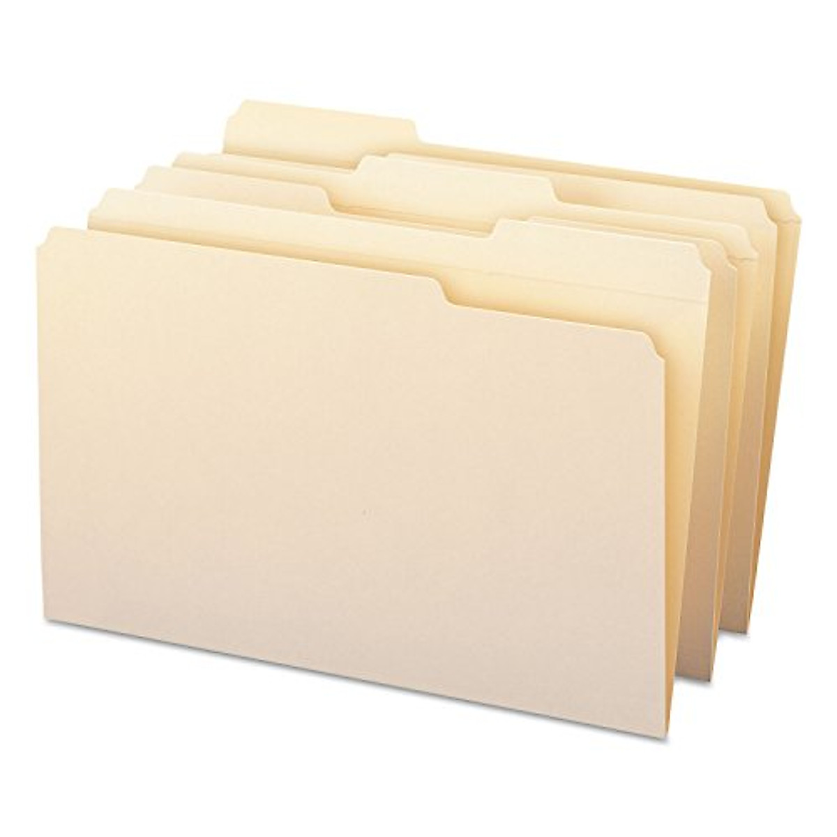 Smead File Folder, Reinforced 1/3-Cut Tab, Assorted Positions, Legal Size, Manila, 100 per Box (15334)