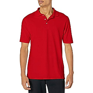 Hanes mens X-Temp Performance Polo Shirt,Deep Red,X-Large