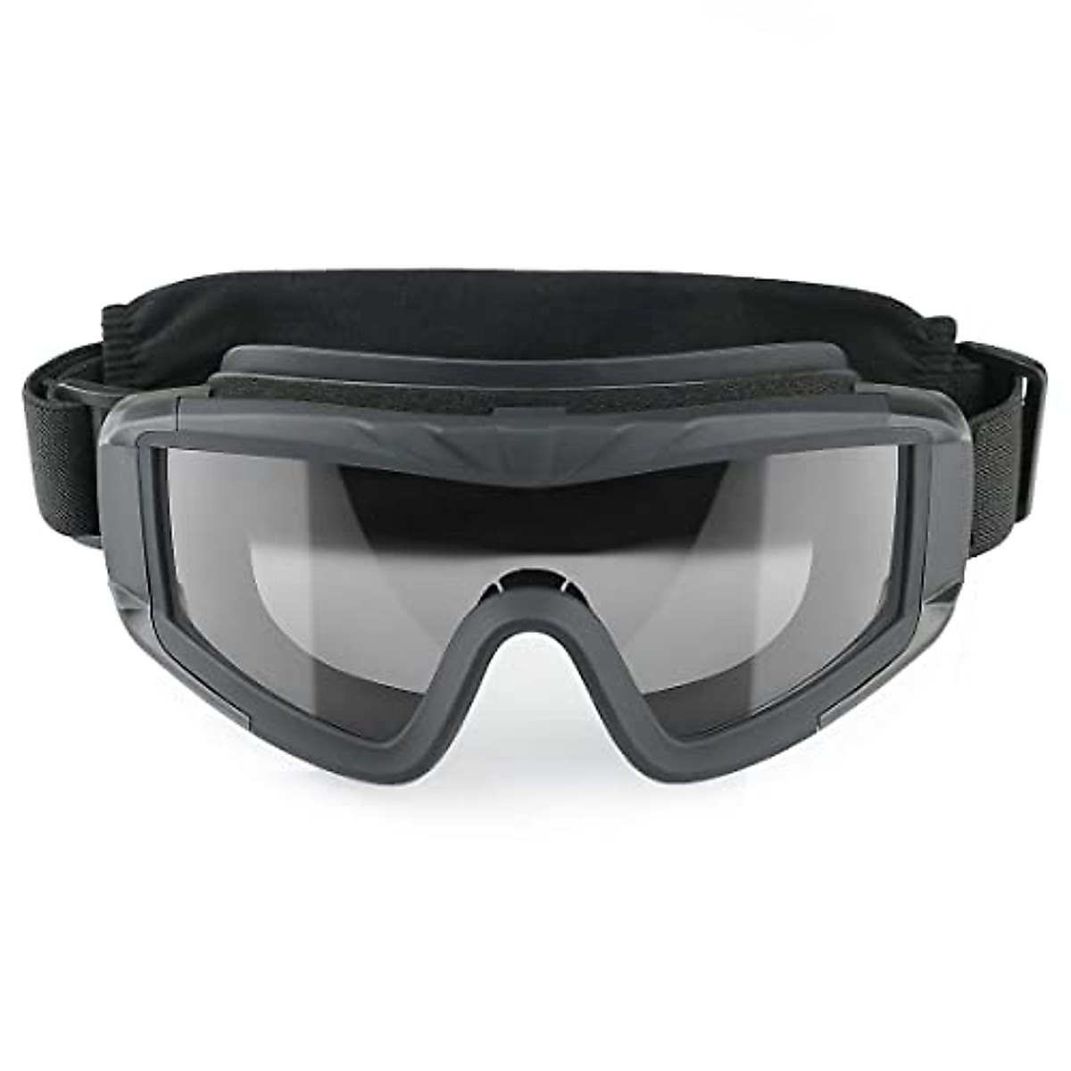 Xaegistac Airsoft Goggles, Tactical Safety Goggles Anti Fog Military Eyewear with 3 Interchangable Lens for Paintball Riding Shooting Hunting Cycling (Black)