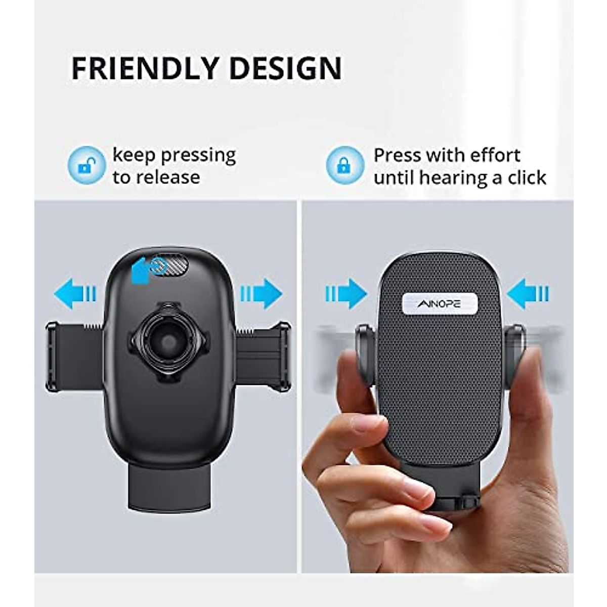 AINOPE CD Phone Holder for Car Ultra Sturdy Cell Phone Holder Car Mount Universal CD Slot Phone Holder Silicone Protection CD Phone Mount for Car Compatible with iPhone 14 Samsung S23 All Phones