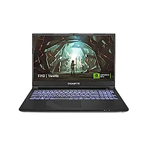 GIGABYTE G5 KF: 15.6" FHD 1920x1080 144Hz, NVIDIA GeForce RTX 4060 Laptop GPU, Intel Core i5-12500H, 8GB DDR4 RAM, 512G SSD, Win11 Home (G5 KF-E3US333SH) Black