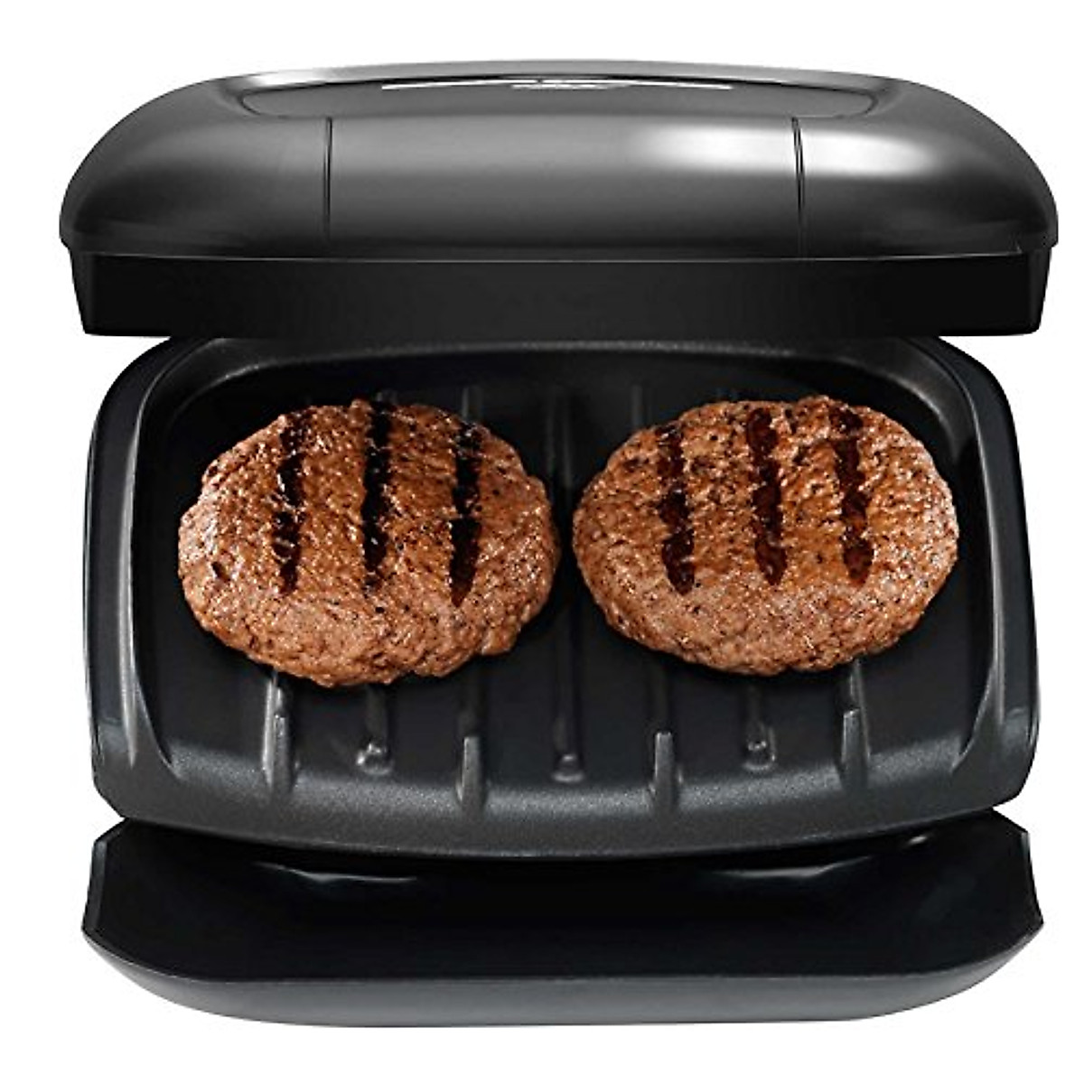 George Foreman GR0040B 2-Serving Classic Plate Grill, Black