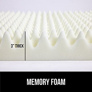 Gorilla Grip Medium Memory Foam Dog Bed, Water Resistant Lining, Soft Plush Sherpa Top, Comfortable Padded Bed for Puppies, Dogs, Cats, Fits Inside Pet Crates, Removable Cover for Easy Clean, Gray