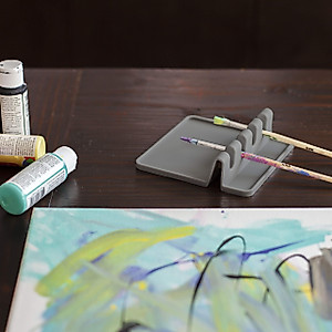 Handy Gourmet 4-Slot Silicone Utensil Rest Drip Pad for Stovetop