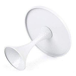 Hotity Set of 2 Round Cake Stands Modern Design Dessert Display Cake Stand Cupcake Stands for Party Celebration Baby Shower, White