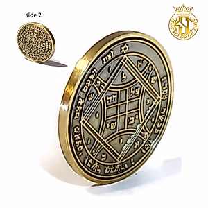 King Solomon Seal Coin Talisman Kabbalah 72 Names of God Fourth Pentacle of Venus